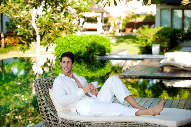 Daybed stock image. Image of relaxation, brown, domestic - 3988857