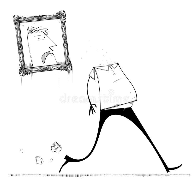 Man is Decapitated by Portrait Stock Vector - Illustration of idea ...