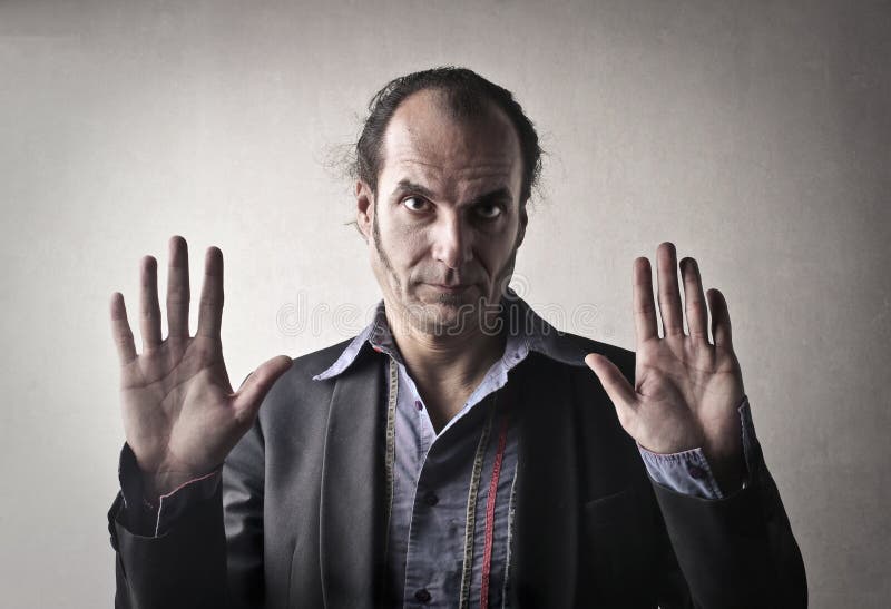 Man Declaring Himself Innocent Stock Image - Image of face, innocent ...