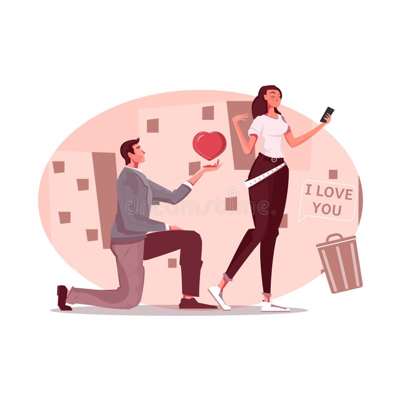 Love Flat Illustration stock illustration. Illustration of together ...