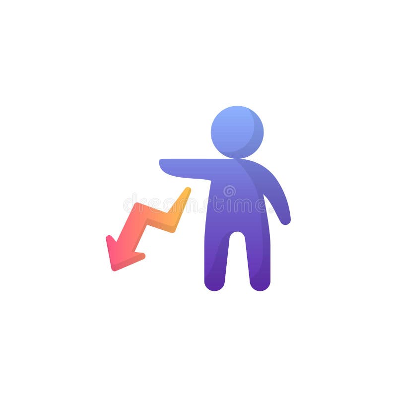 Decrease arrow down stock vector. Illustration of chart - 148310538