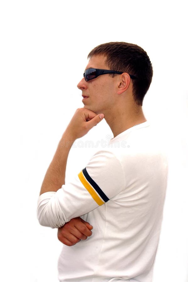 Man Deep in Thought stock photo. Image of strong, mood - 795656