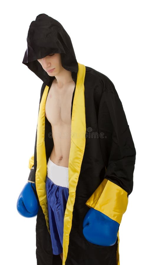 Man defensive boxing pose stock image. Image of equipment - 33768647