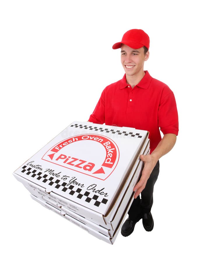 Pizza Delivery Man stock image. Image of smiling, italian - 7741877