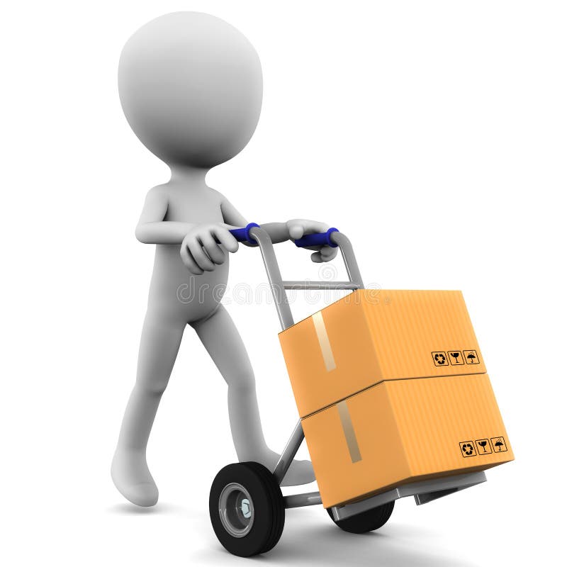 Courier delivery man stock illustration. Illustration of background ...