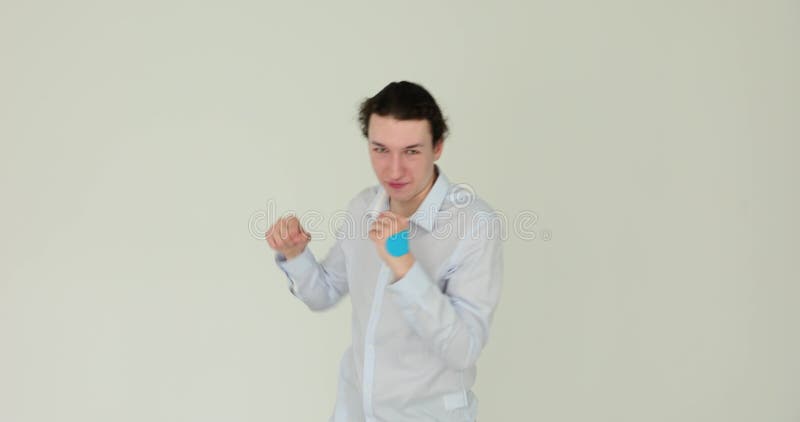 Man Demonstrates Basic Striking Self-defense Techniques Against White ...