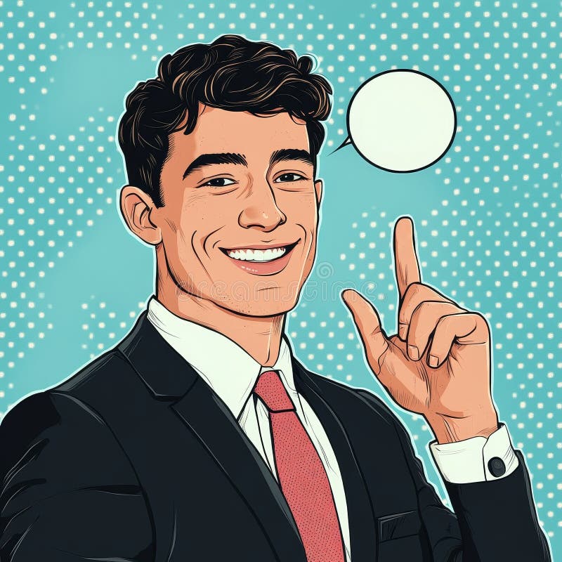 A Man is Depicted Smiling and Displaying the OK Hand Sign with a Speech ...