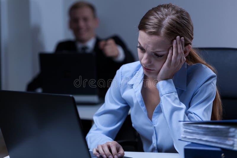 Man Deriding Female Co-worker Stock Photo - Image of deriding, boss ...