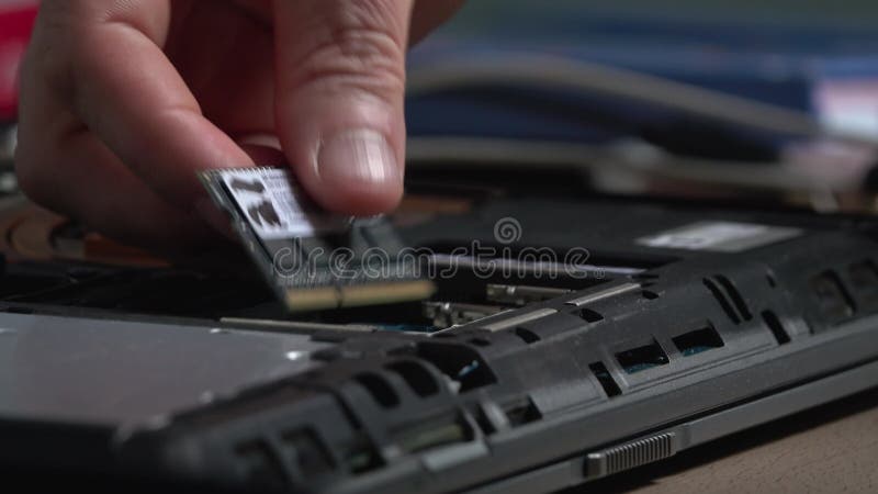 Engineer Repairing Laptop Computer Stock Video - Video of repairman ...