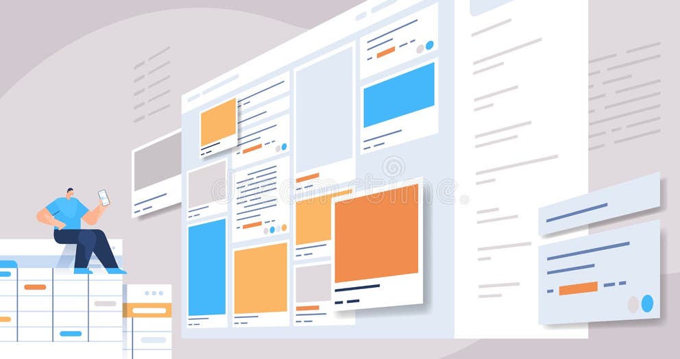 Man Developer Using Smartphone Creating Mobile App Ui Interface Web Application Development ...