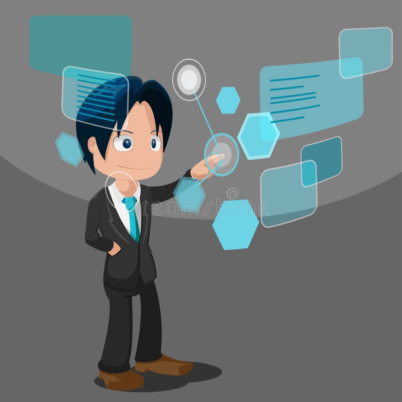 Man Development Software Business Technology Stock Illustration ...