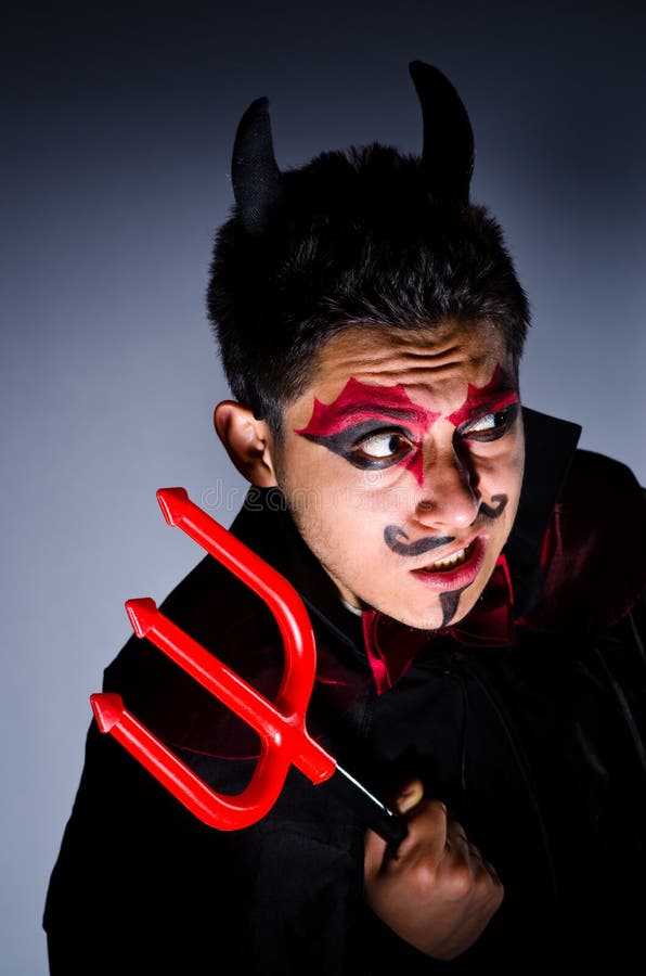 Man in devil costume stock image. Image of religion, portrait - 33494185