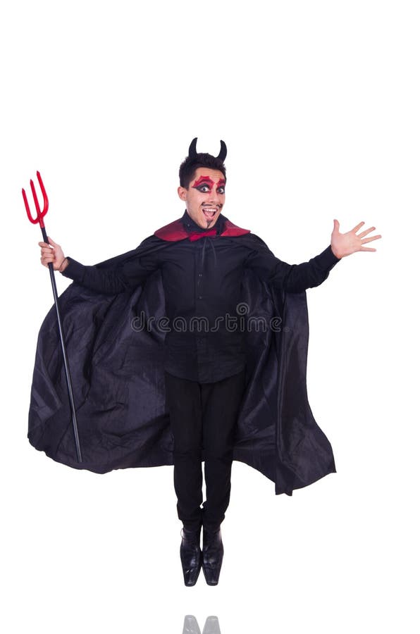Man in devil costume stock image. Image of beautiful - 33494195