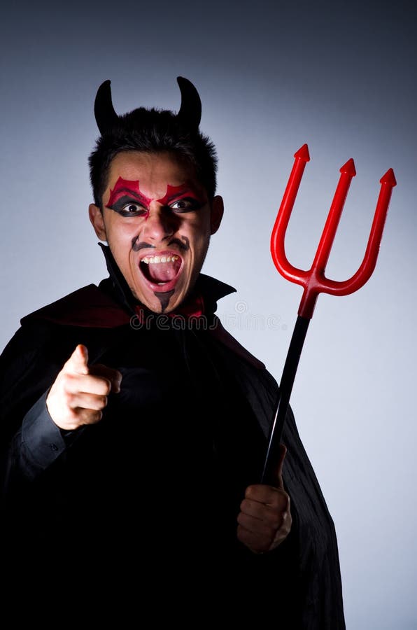 Man in devil costume stock image. Image of lucifer, horror - 34285247