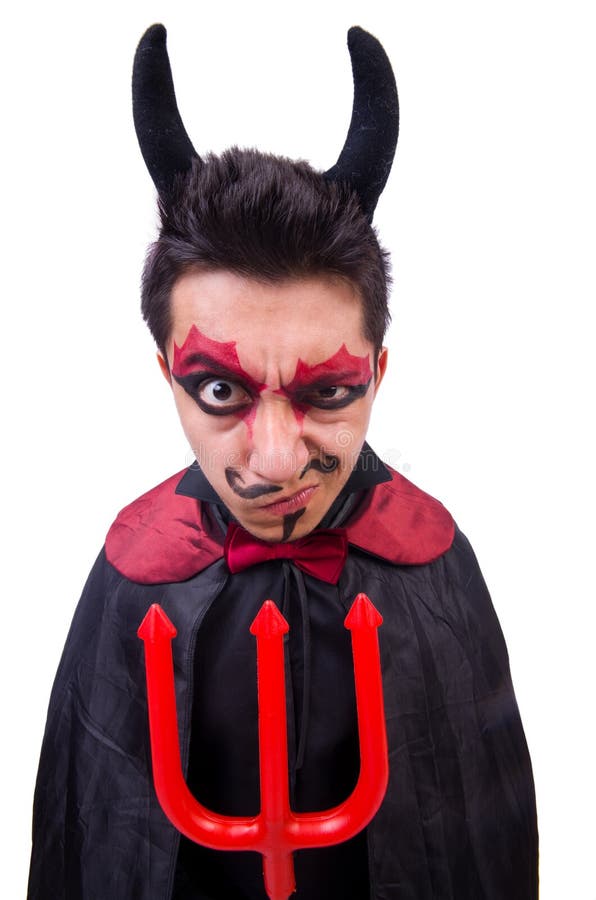 Man in devil costume stock image. Image of evil, happy - 34285281