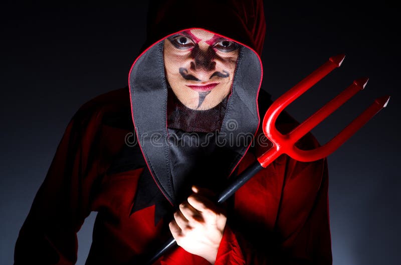 Man in devil costume stock image. Image of halloween - 34469073