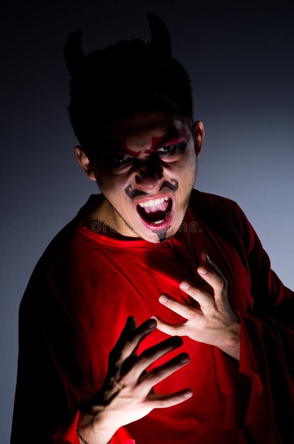 Man in devil costume stock photo. Image of religion, happy - 34665006