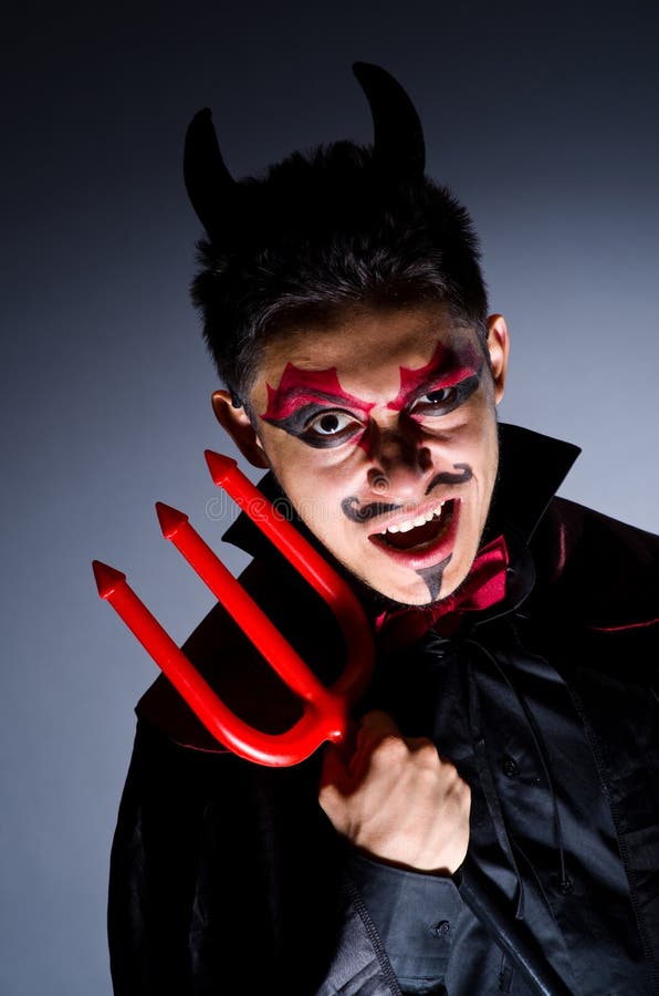 Man in devil costume stock image. Image of horns, male - 34665007