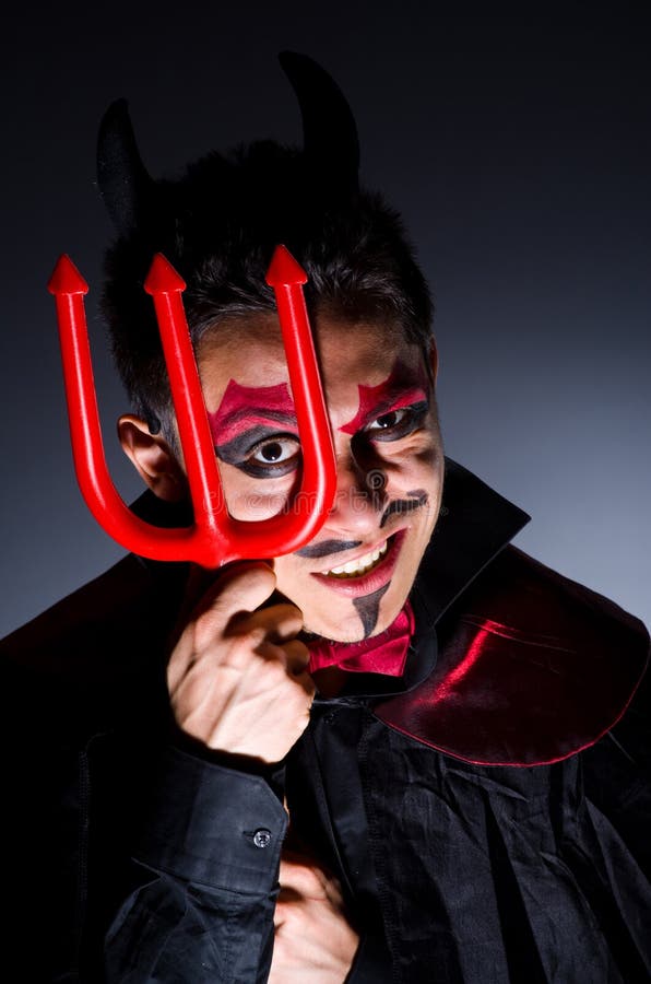 Man in devil costume stock photo. Image of male, party - 35066192