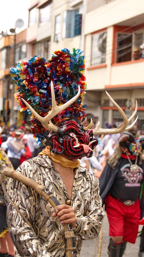 Man in a devil mask editorial stock photo. Image of pillaro - 149938163