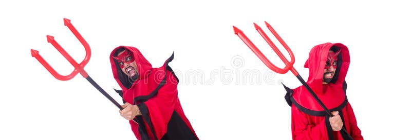 Man devil in red costume stock photo. Image of happy - 177980904