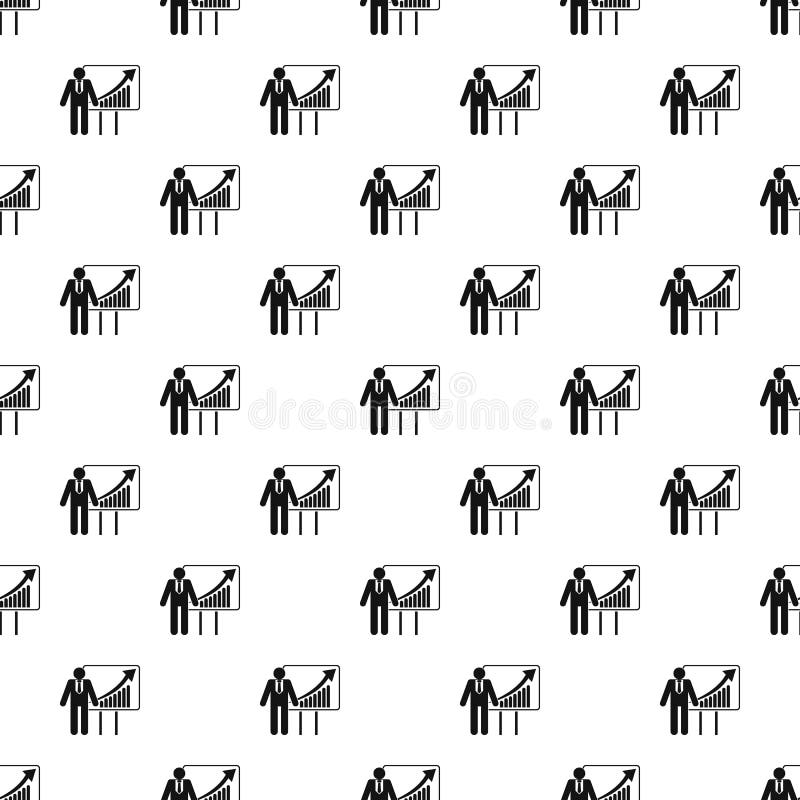 Man with Diagram Pattern Seamless Vector Stock Vector - Illustration of ...
