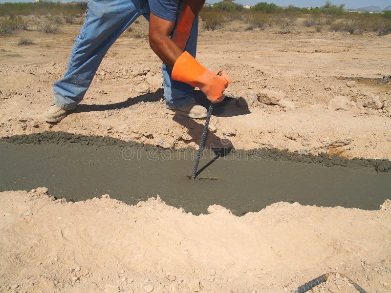 Man Digging Dirt on Excavation Site - Horizontal Stock Photo - Image of ...