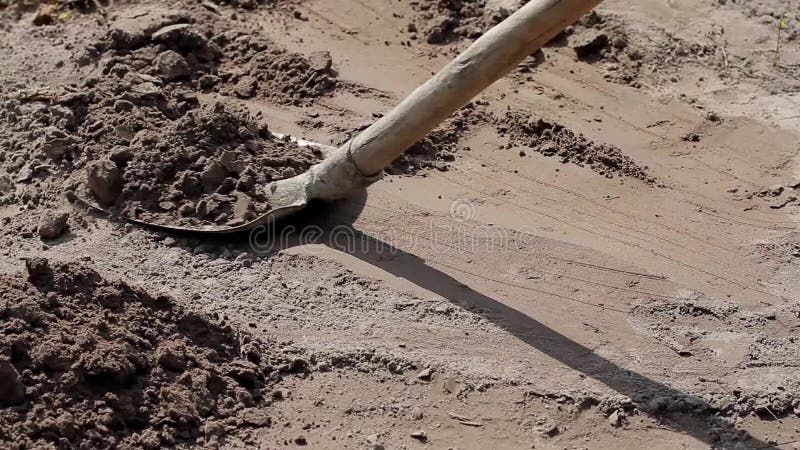Man digging the ground. stock video. Video of kitchengarden - 60984149