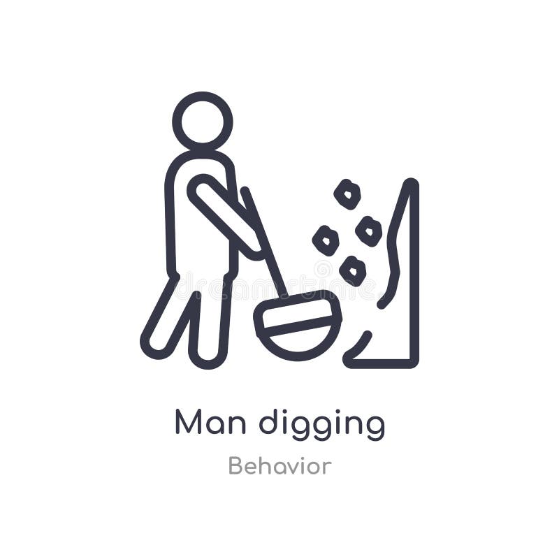 Man Digging Line Icon Stock Illustrations – 155 Man Digging Line Icon ...