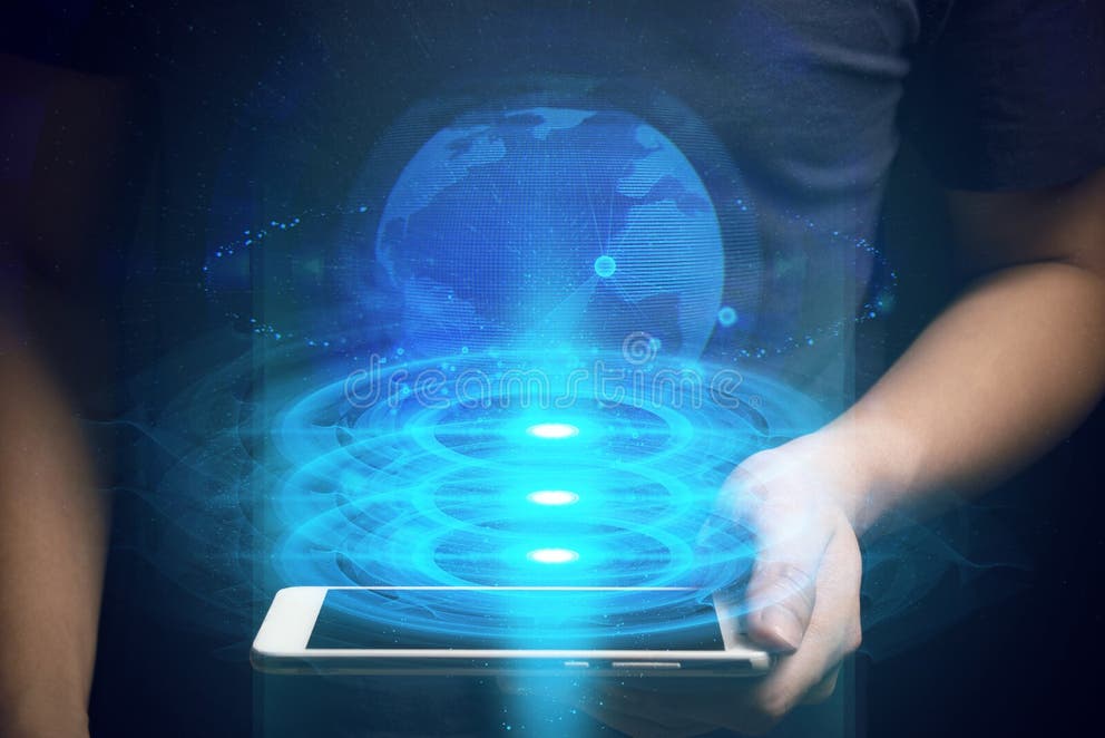 Digital Data Social Cloud Storage Network Technology Hologram Ai Stock ...