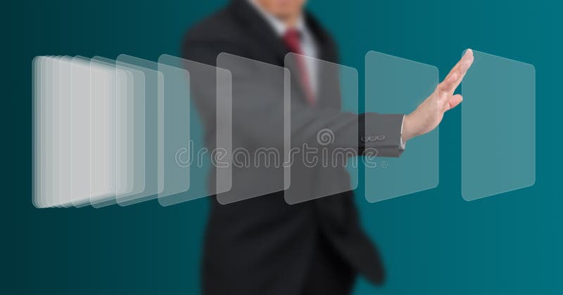 Man with digital display stock image. Image of technology - 59994887