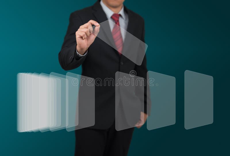 Man with digital display stock photo. Image of businessman - 59994896