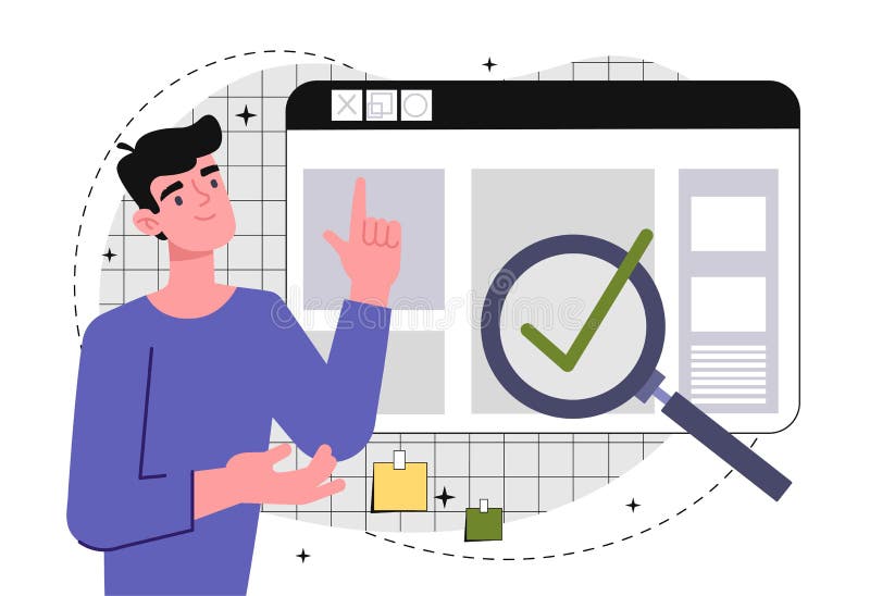 Man with digital document stock vector. Illustration of data - 258748222