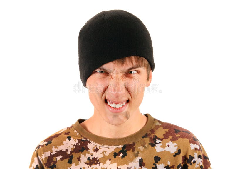 Man with Dirty Face stock photo. Image of angry, fury - 116992022