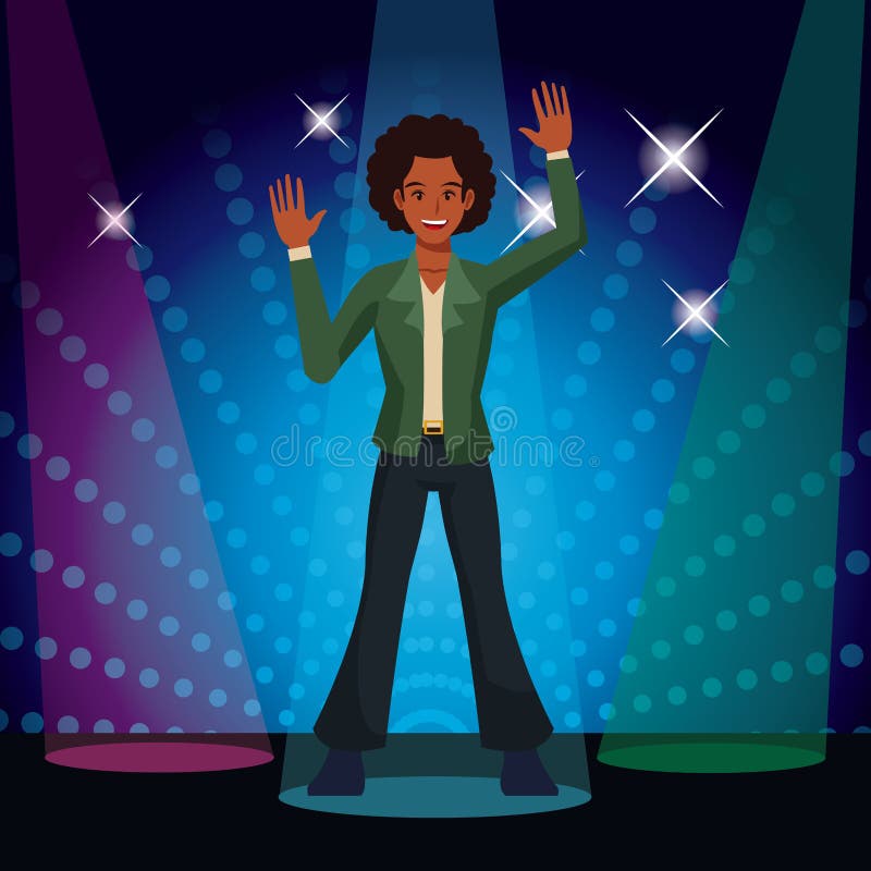 Man disco dancing stock vector. Illustration of graphic - 119468139