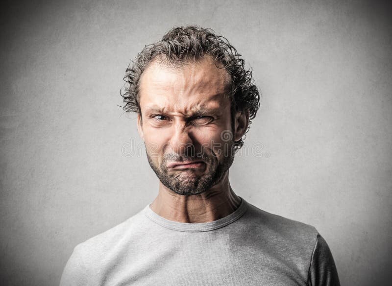 Man with a Disgusted Expression Stock Image - Image of young, face ...