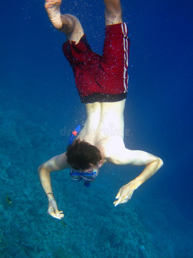 Man dive in deep stock image. Image of vacation, nature - 8950035