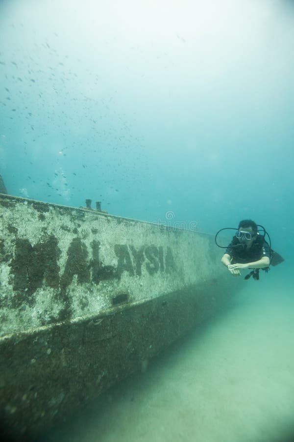 Man Diving in Deep Blue Indian Ocean Stock Photo - Image of diving ...