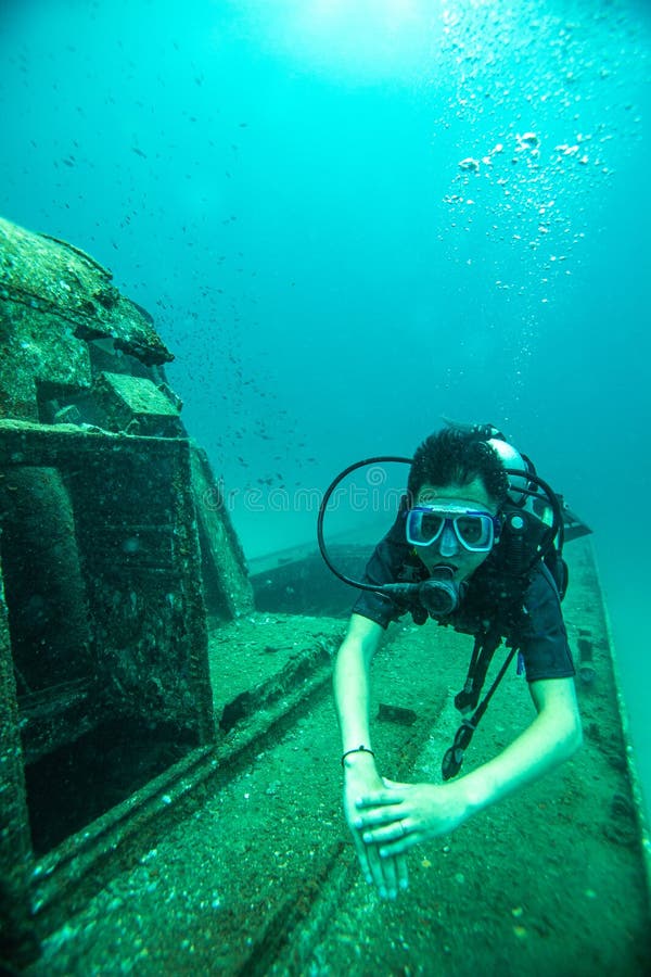 Man Diving in Deep Blue Indian Ocean Stock Photo - Image of indian ...