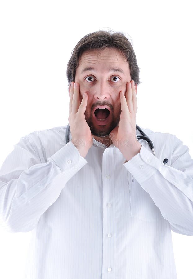 Crazy Doctor Chasing Scared Patient Stock Image - Image of horizontal ...