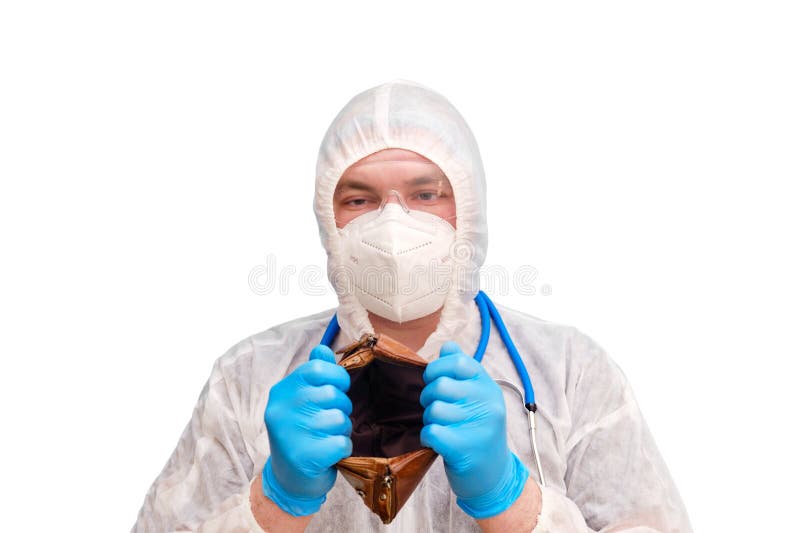 Man Doctor Medic in a Protective Suit Uniform with Goggles and Face M ... Man Doctor Medic in a Protective Suit Uniform with Goggles and Face M ...