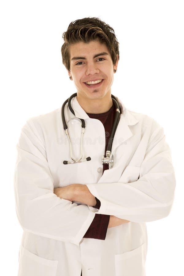 Man Doctor Stethoscope Arms Folded Stock Image - Image of businessman ...