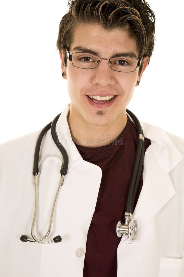 Man Doctor Stethoscope Around Neck Close Stock Photo - Image of ...