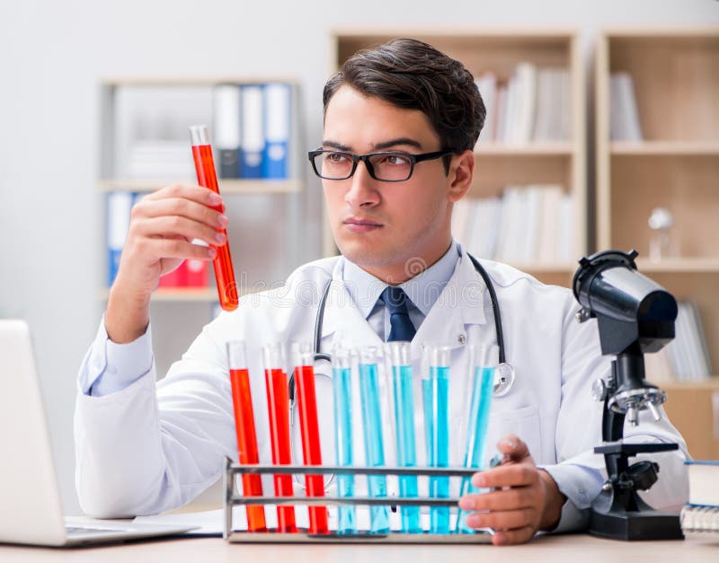 Man Doctor Working in the Lab Stock Photo - Image of biotechnology ...