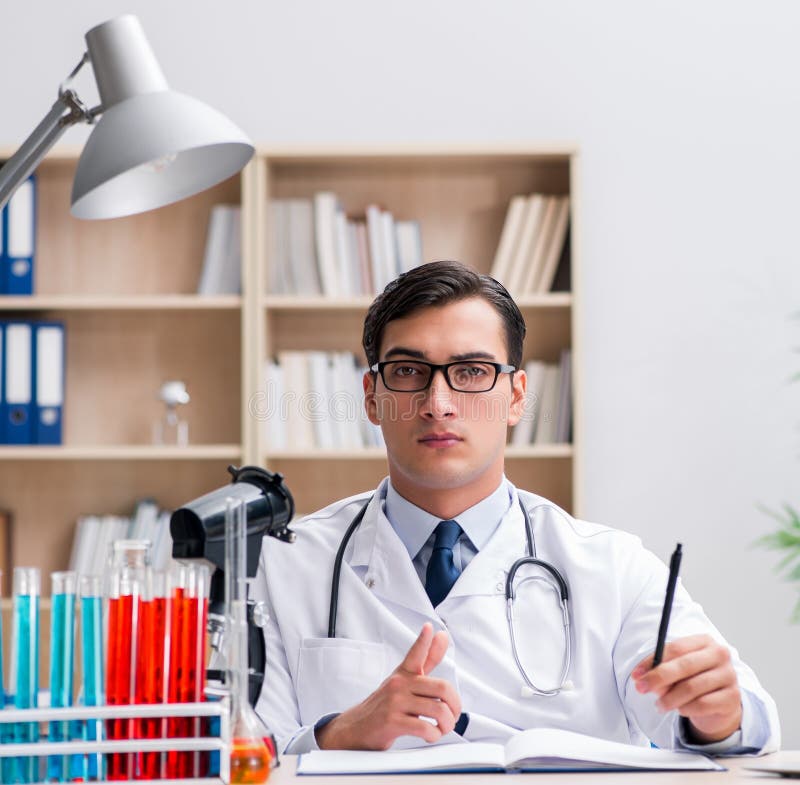 Man Doctor Working in the Lab Stock Image - Image of medicine ...