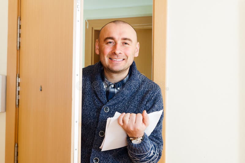 Man with documents stock photo. Image of positivity, census - 43588026