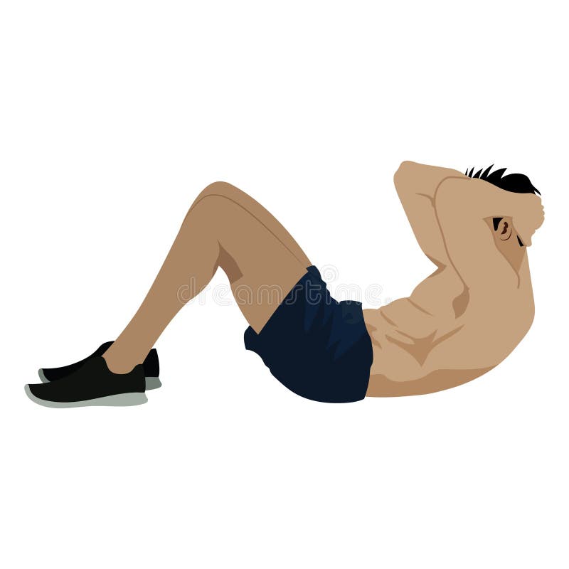 Crunch Exercise Stock Illustrations – 759 Crunch Exercise Stock ...