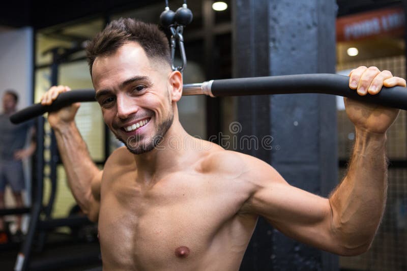 Man Doing Back Weightlifting Stock Photo - Image of strong, health ...