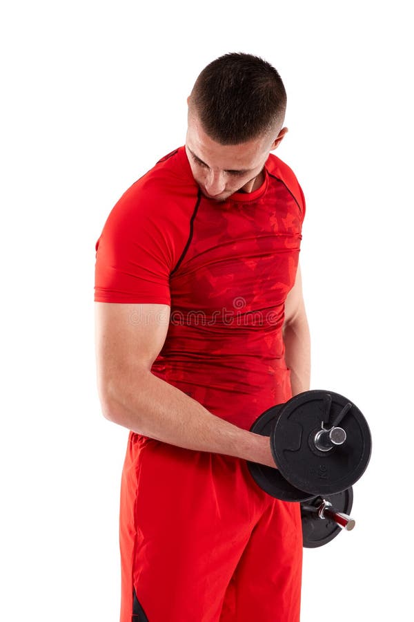 Man doing biceps workout stock photo. Image of muscular - 92553718