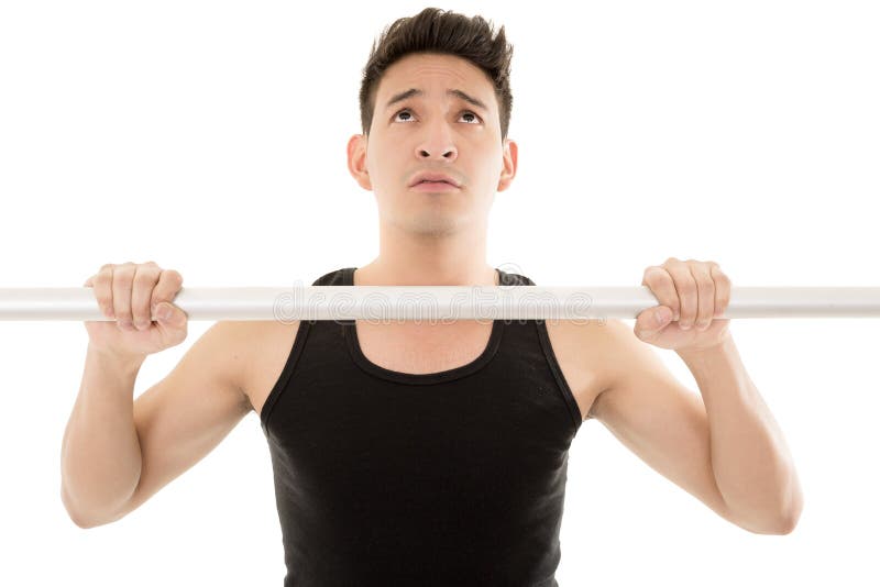 Man doing chin-ups stock photo. Image of fitness, high - 36595148